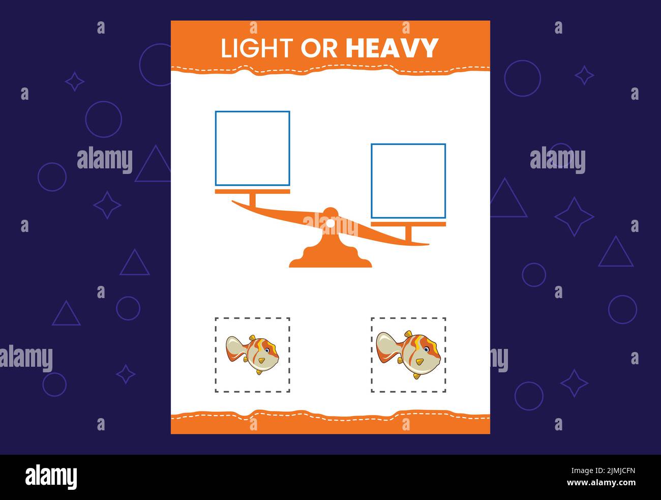 Light or heavy educational worksheet with scales. Heavier and lighter ...