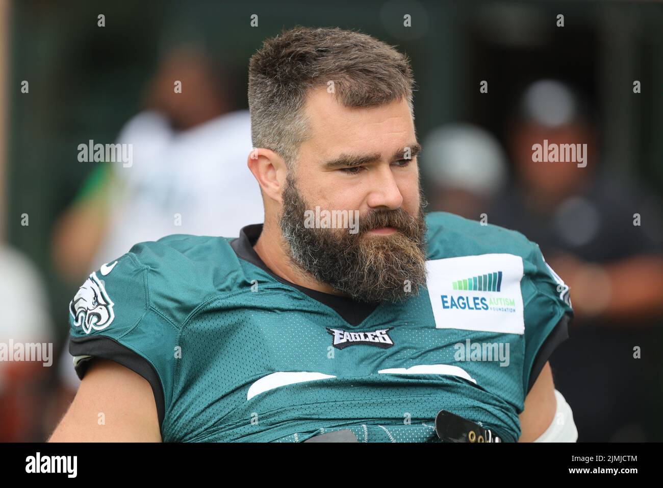 Philadelphia, PA, USA. 6th Aug, 2022. Philadelphia Eagles center JASON ...