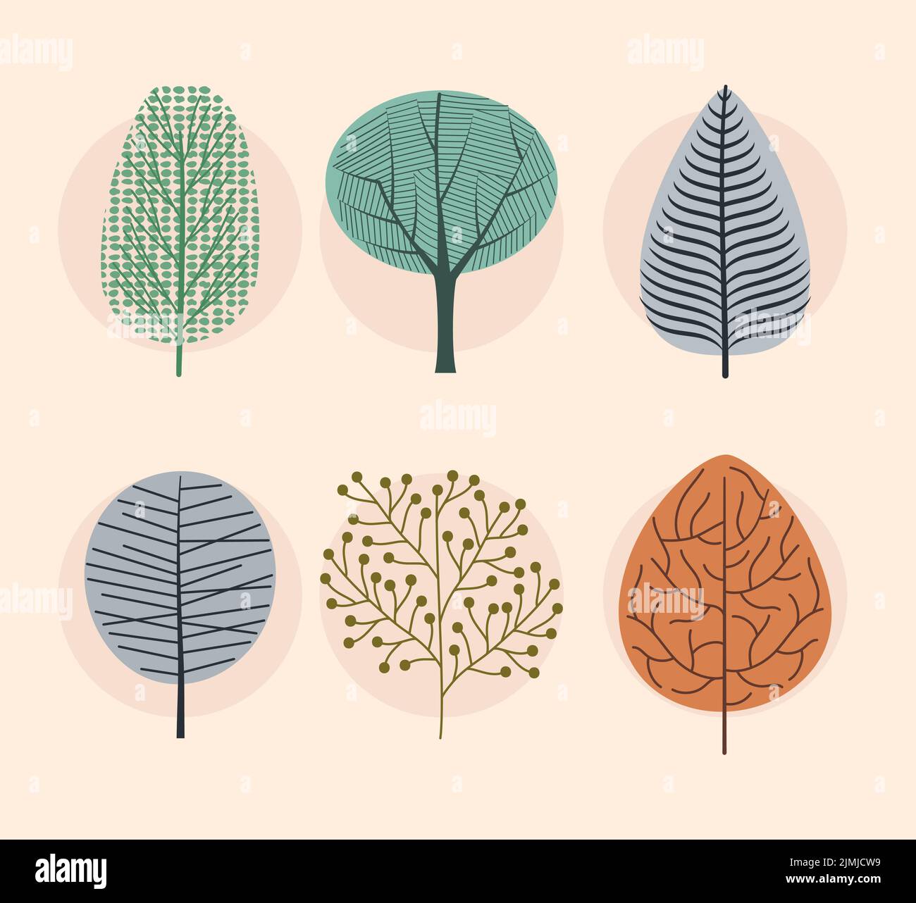 textured trees group Stock Vector Image & Art - Alamy
