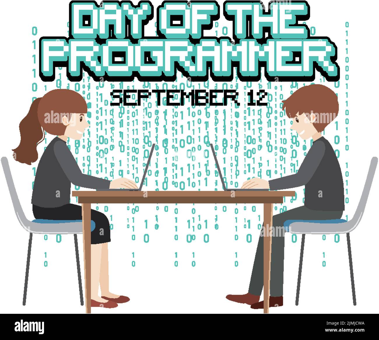 The Day of the Programmer Poster illustration Stock Vector Image & Art ...