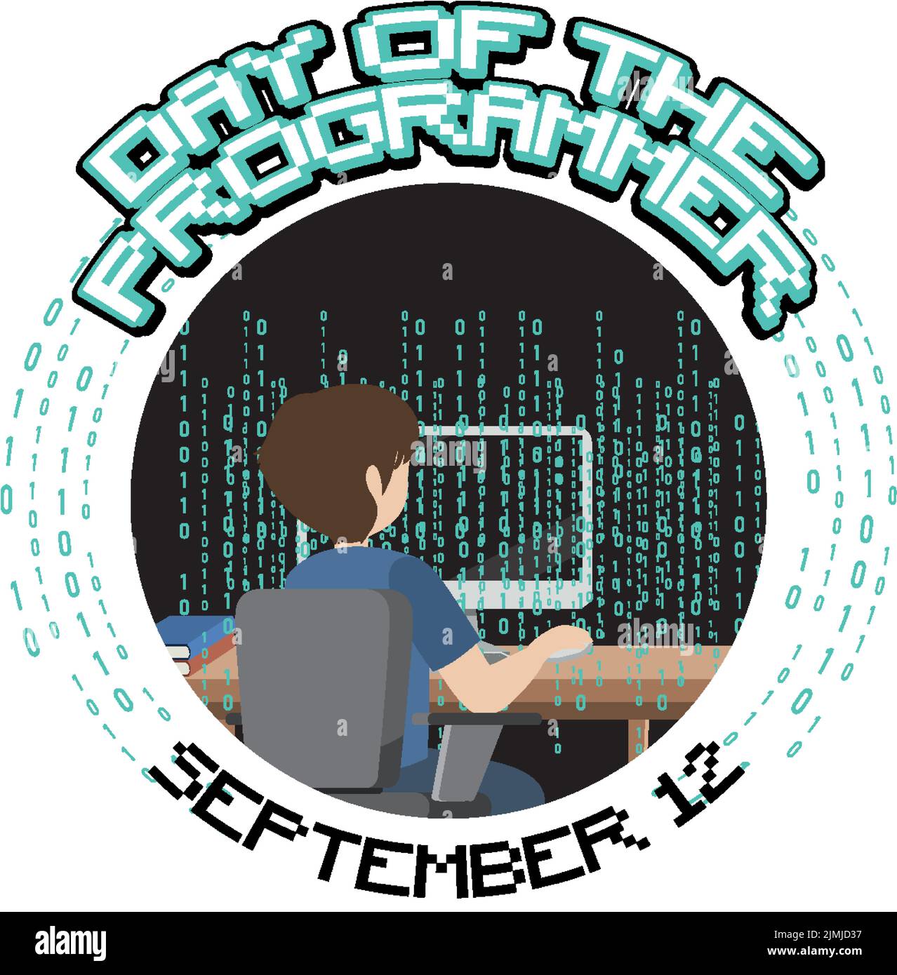 The Day of the Programmer Poster illustration Stock Vector Image & Art ...
