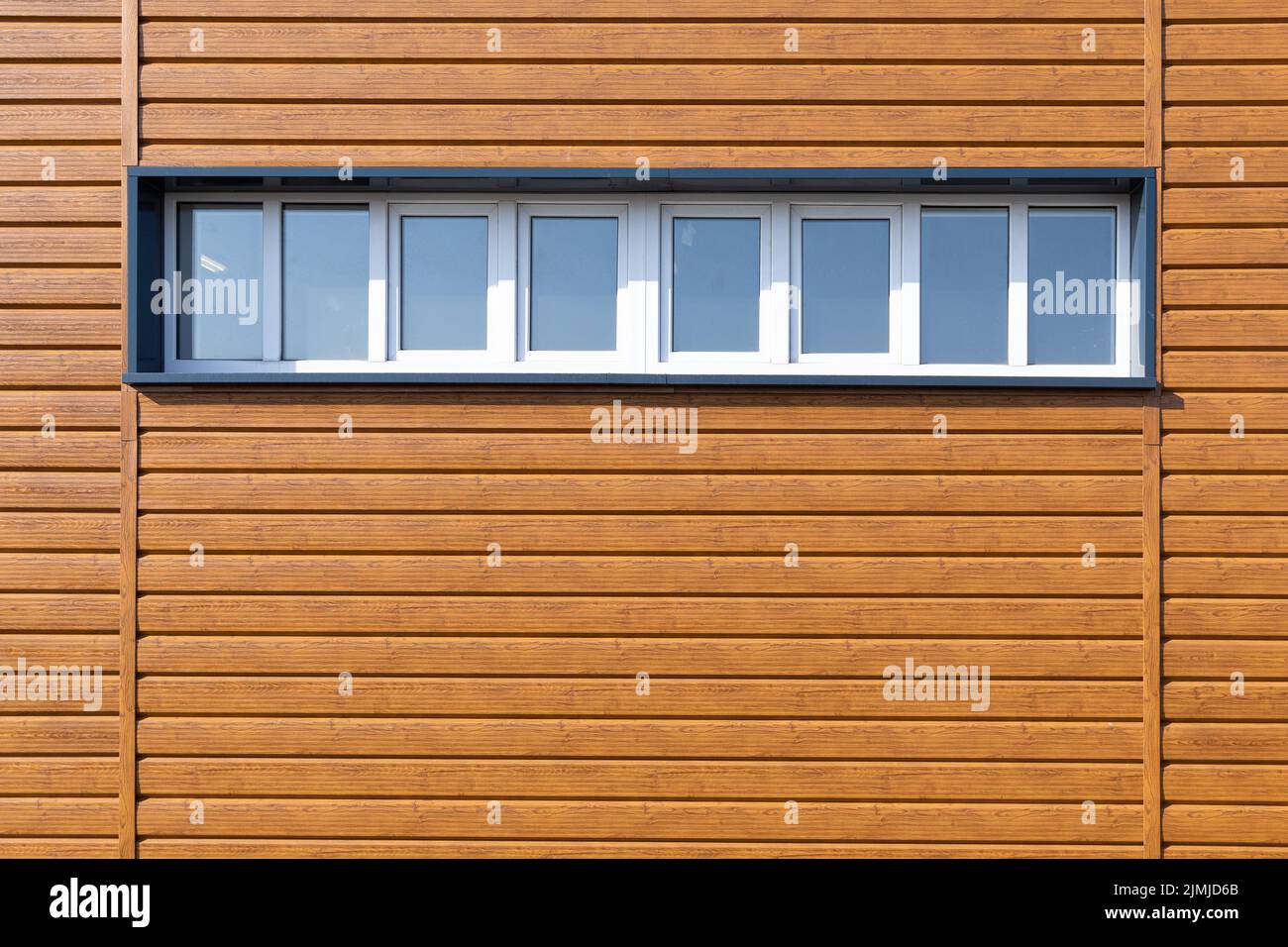 Wooden wall background with small windows. Light wood pattern. Modern ...