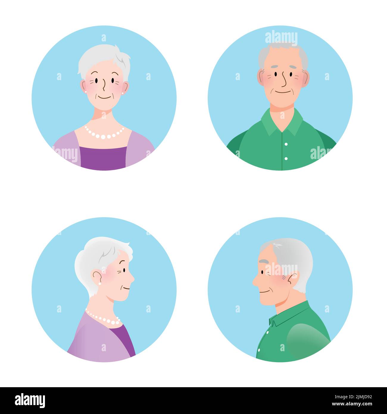 Avatar woman in front Stock Vector Images - Alamy