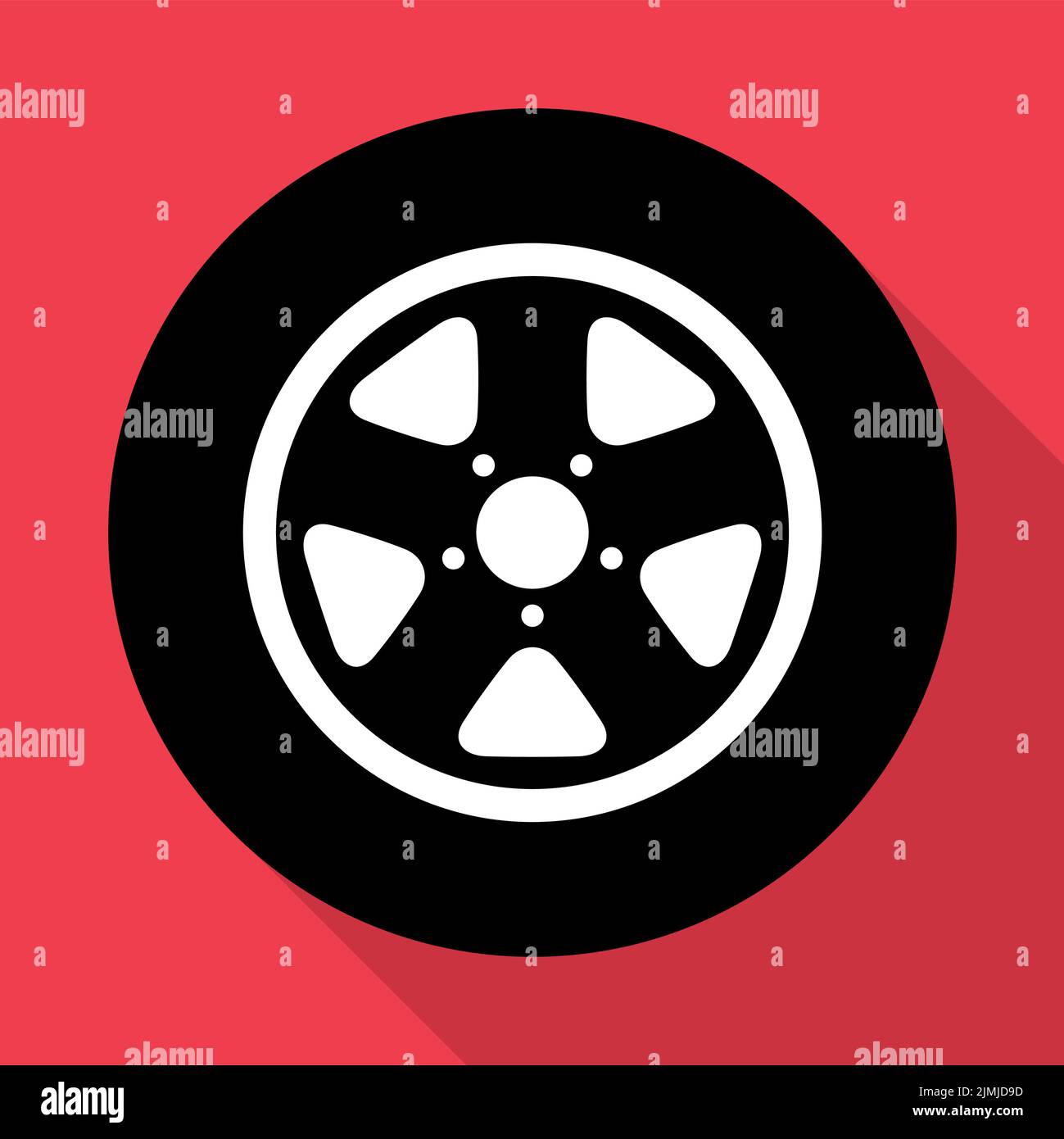 Auto car wheel icon, vehicle tire rim symbol, automotive race sport ...