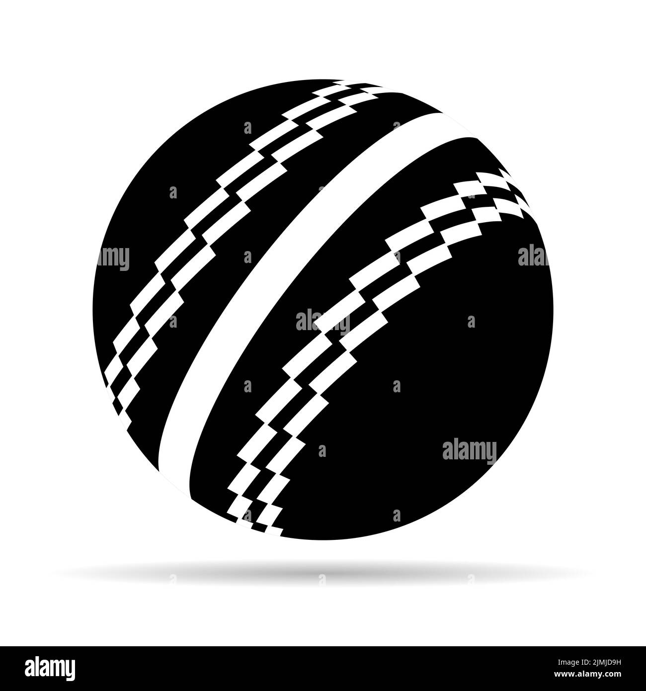 White Cricket Ball Vector