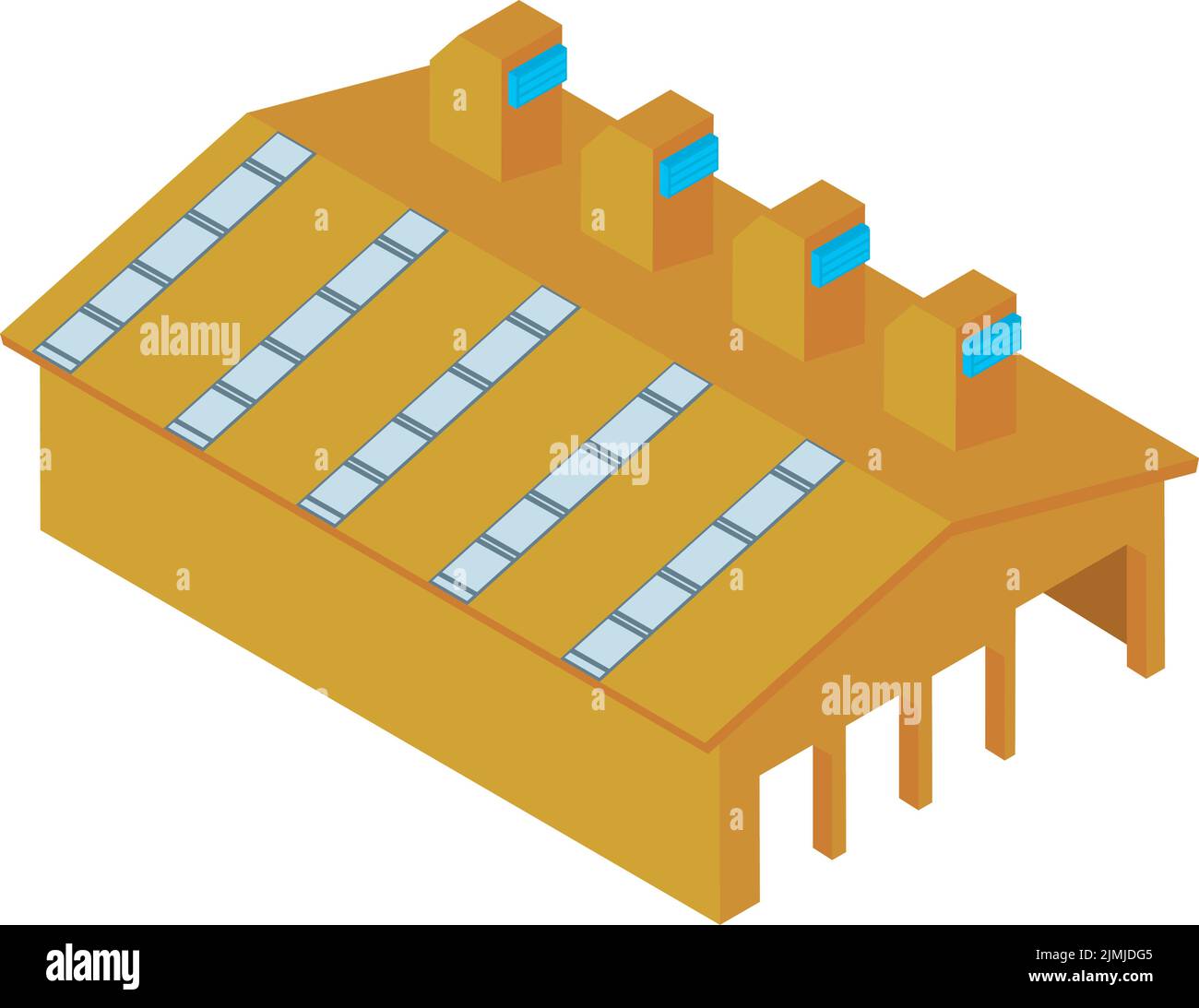 isometric orange factory Stock Vector Image & Art - Alamy