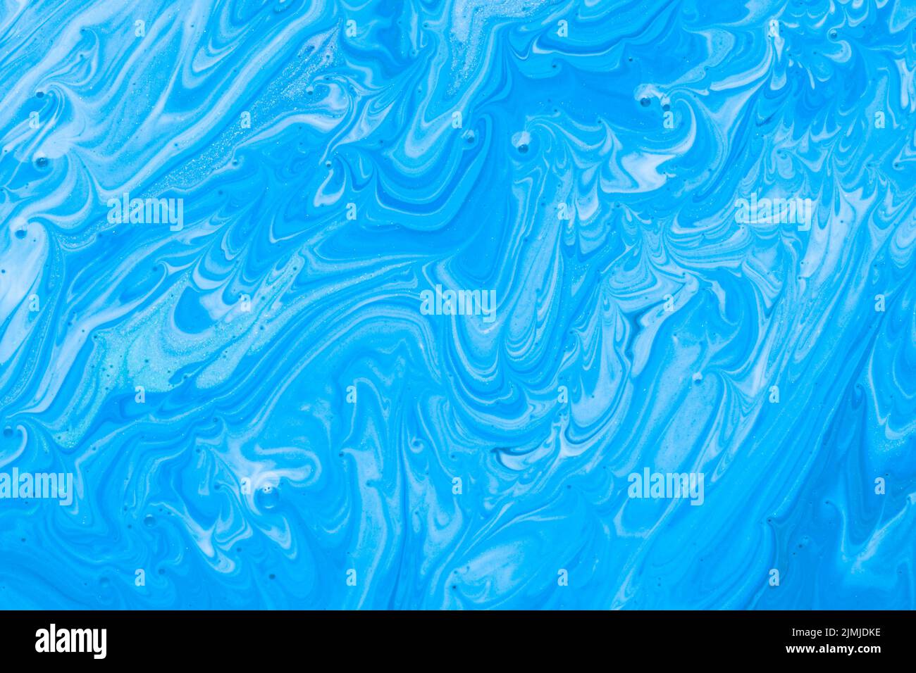 Crystalline blue water acrylic pouring Stock Photo - Alamy