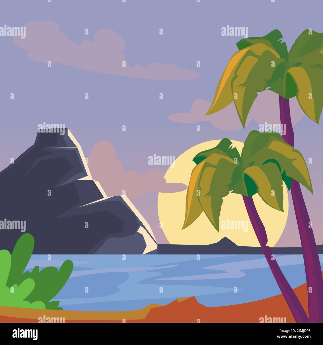 card of sunset Stock Vector Image & Art - Alamy