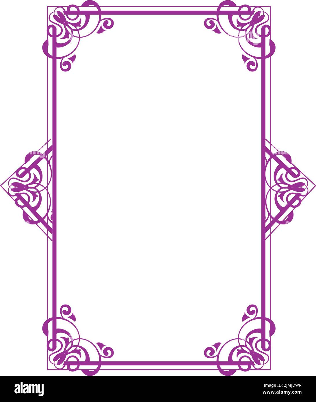 purple vintage ornament frame Stock Vector Image & Art - Alamy
