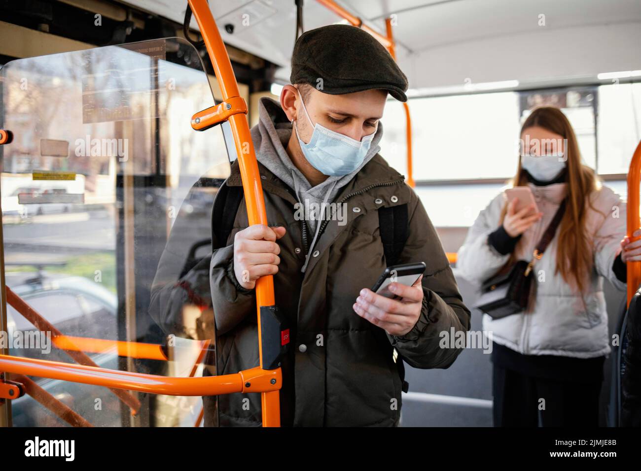 People public transportation wearing mask Stock Photo - Alamy