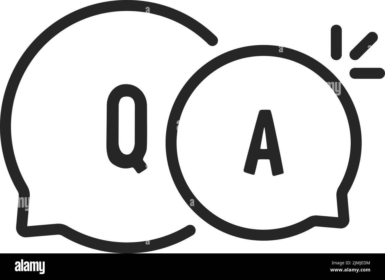 black thin line question and answer Stock Vector Image & Art - Alamy