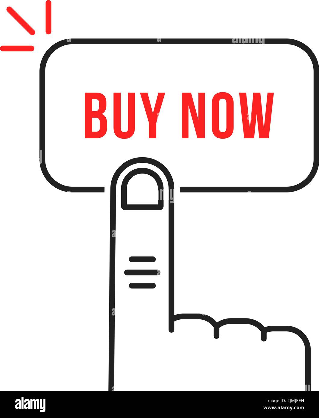 thin line simple hand on buy now Stock Vector Image & Art - Alamy