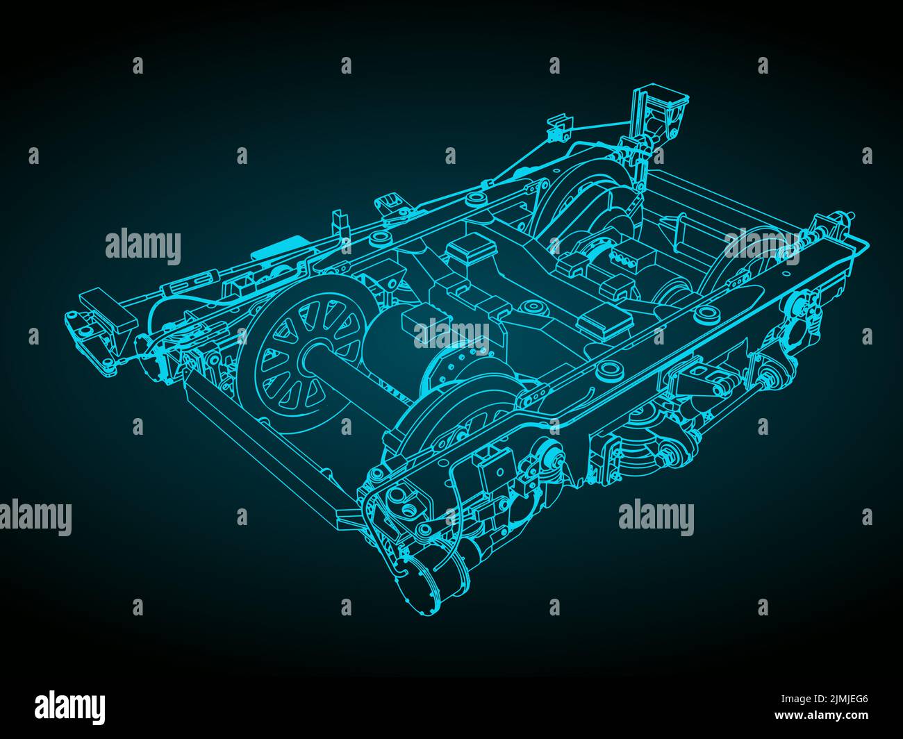 Stylized vector illustration of drawings of railway bogie Stock Vector ...