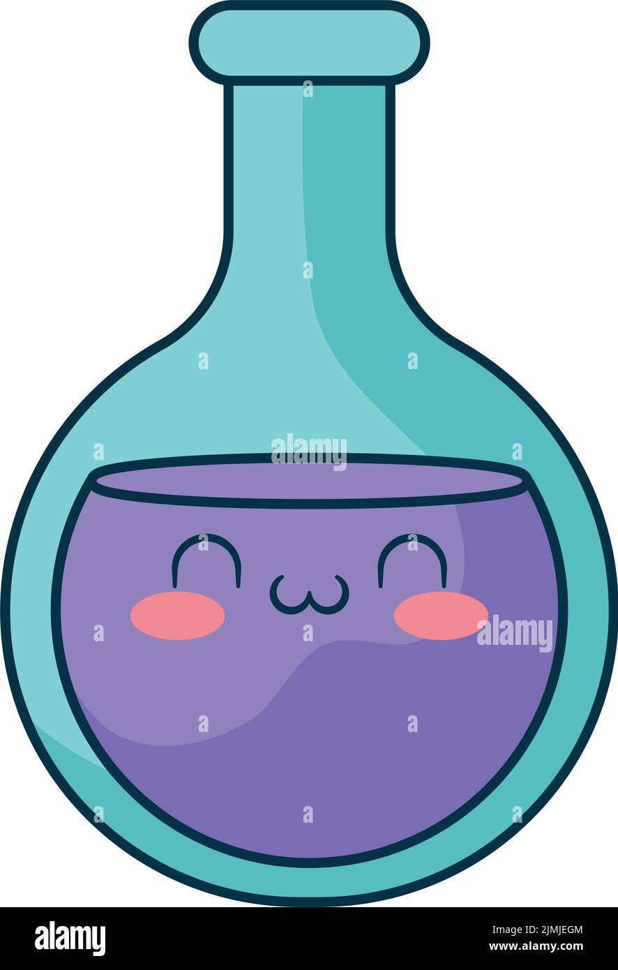 kawaii chemical flask Stock Vector Image & Art - Alamy