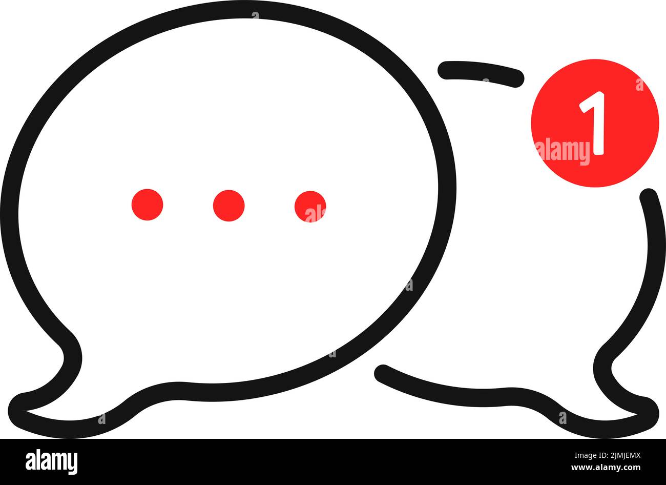 new message notification with bubbles Stock Vector Image & Art - Alamy