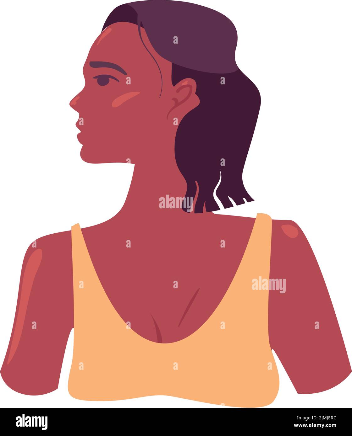 flat woman profile design Stock Vector Image & Art - Alamy