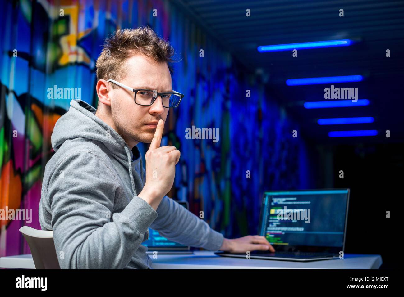 Hacker portrait hi-res stock photography and images - Alamy