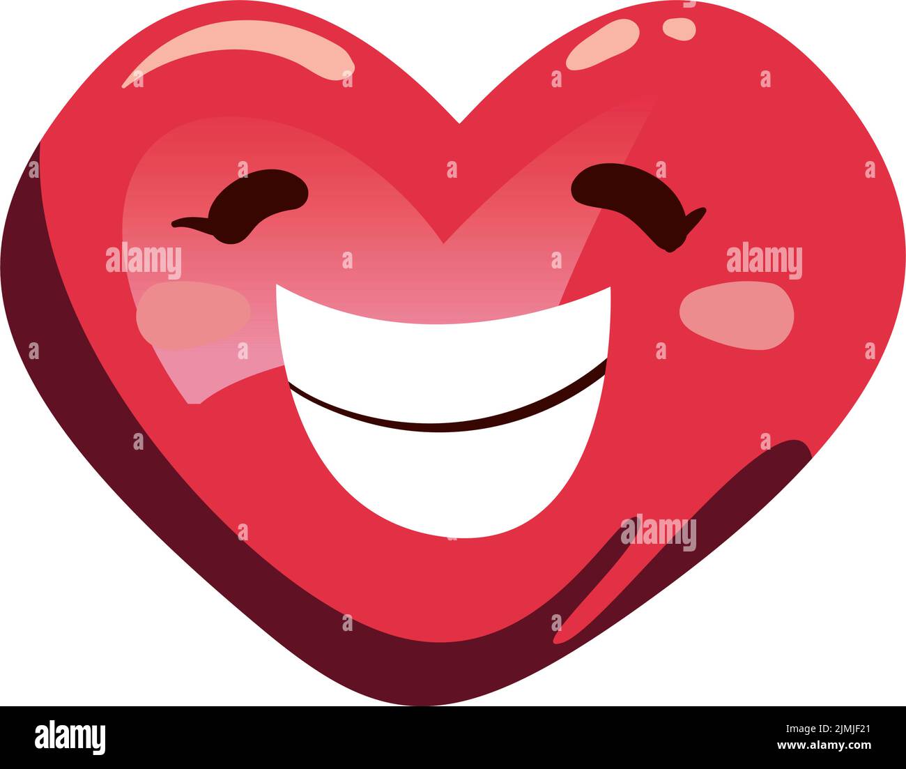flat smile heart Stock Vector Image & Art - Alamy