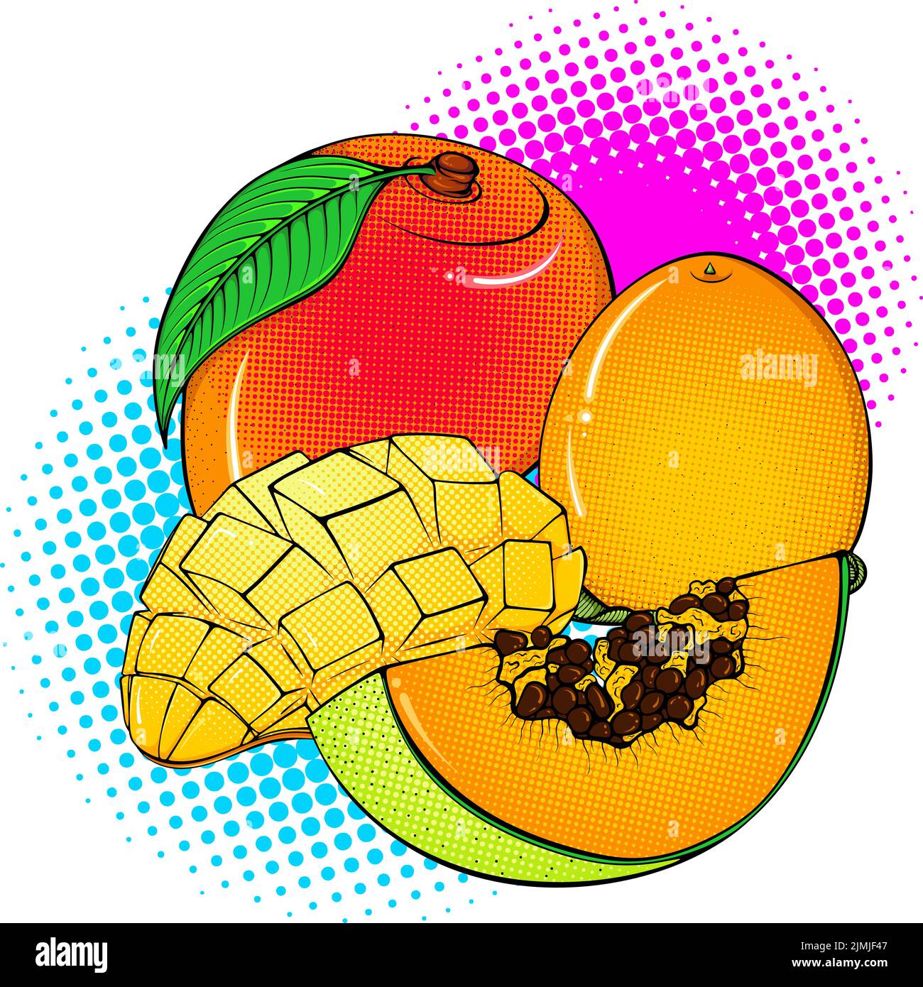 Mango pop art Stock Vector Images - Alamy