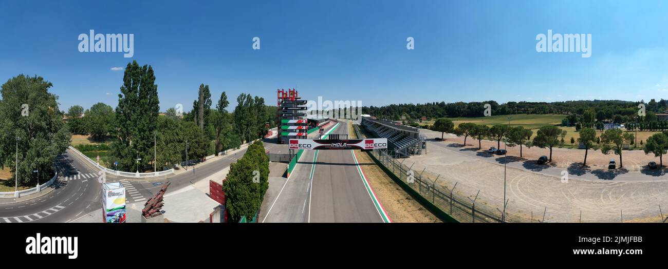 aerial view of the Imola racetrack, Imola, Bologna, Emilia Romagna ...