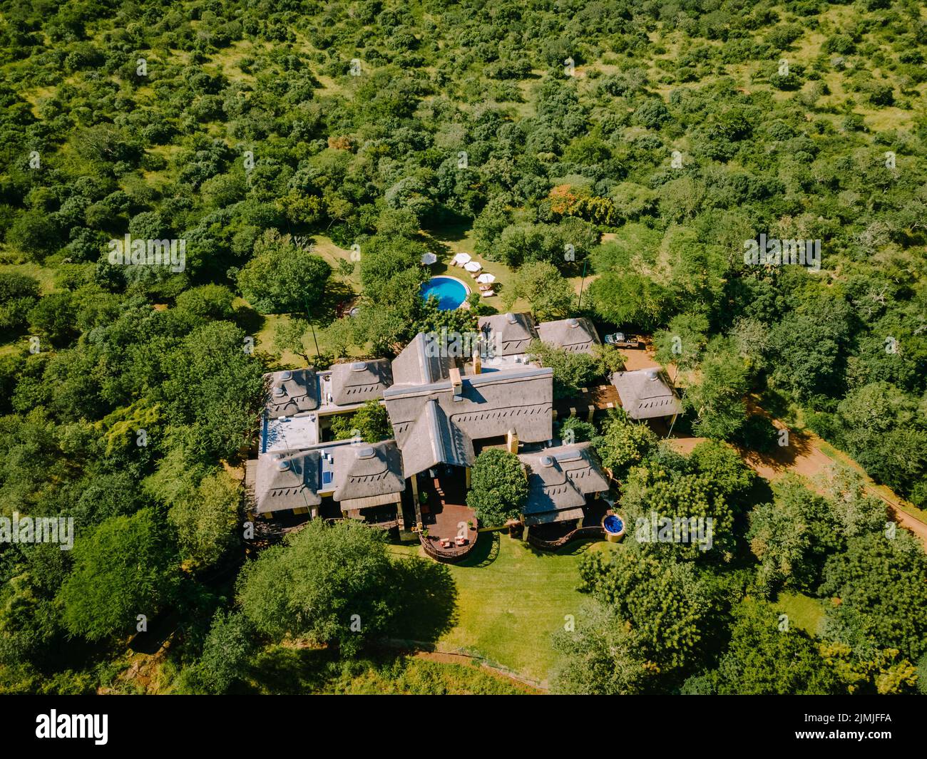 South Africa Kwazulu natal, luxury safari lodge in the bush Stock Photo ...