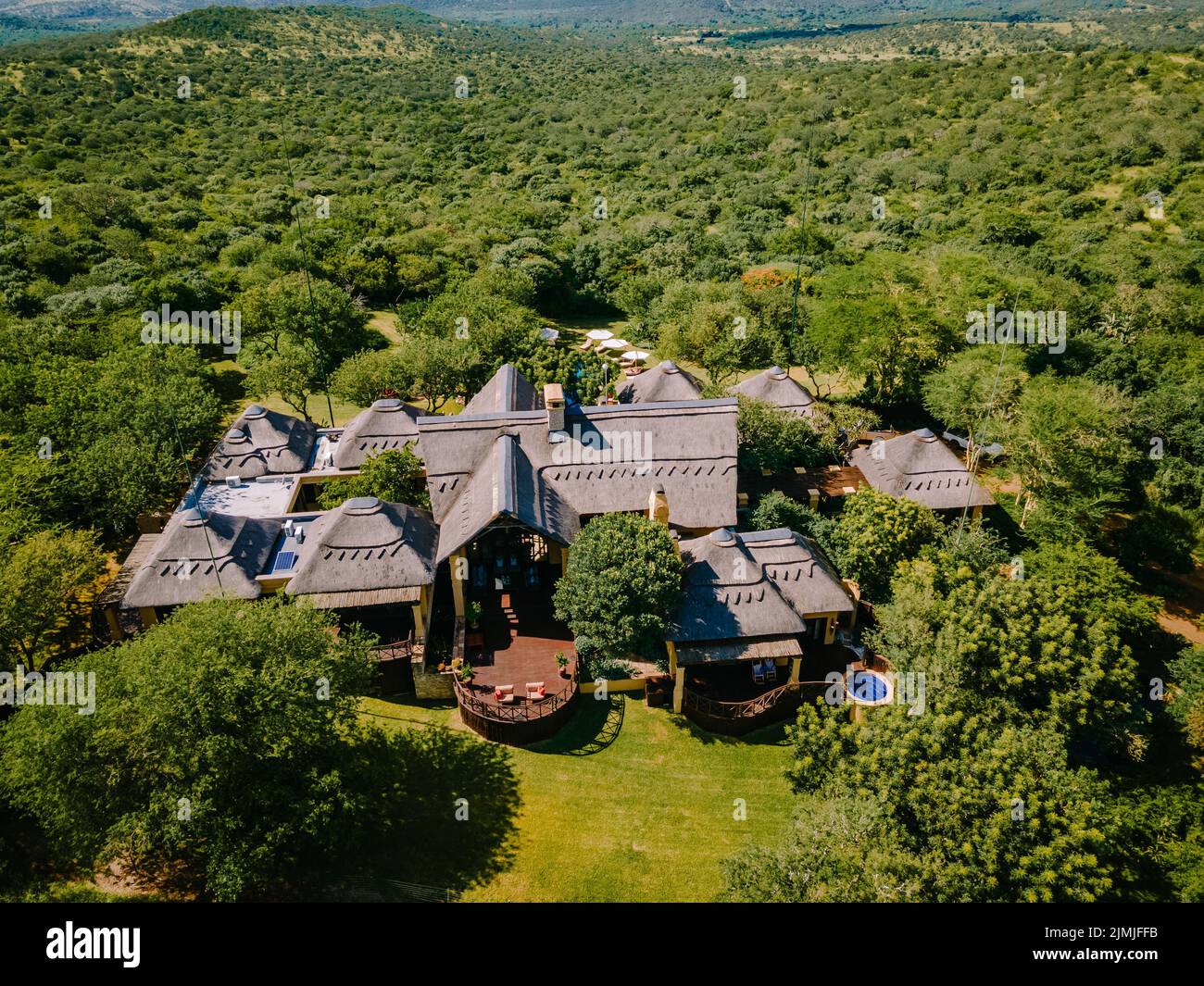 South Africa Kwazulu natal, luxury safari lodge in the bush Stock Photo ...