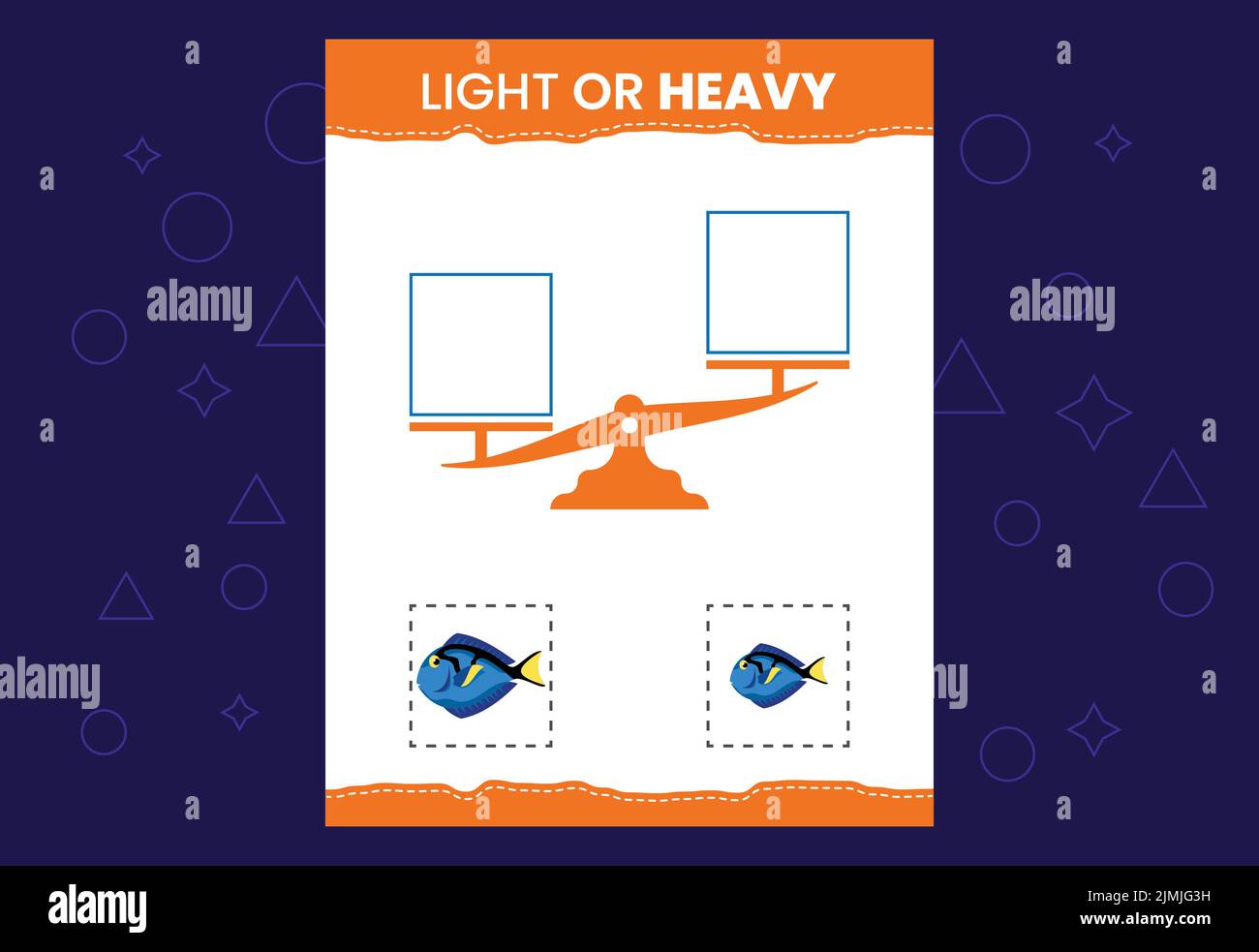 Light or heavy educational worksheet with scales. Heavier and lighter ...