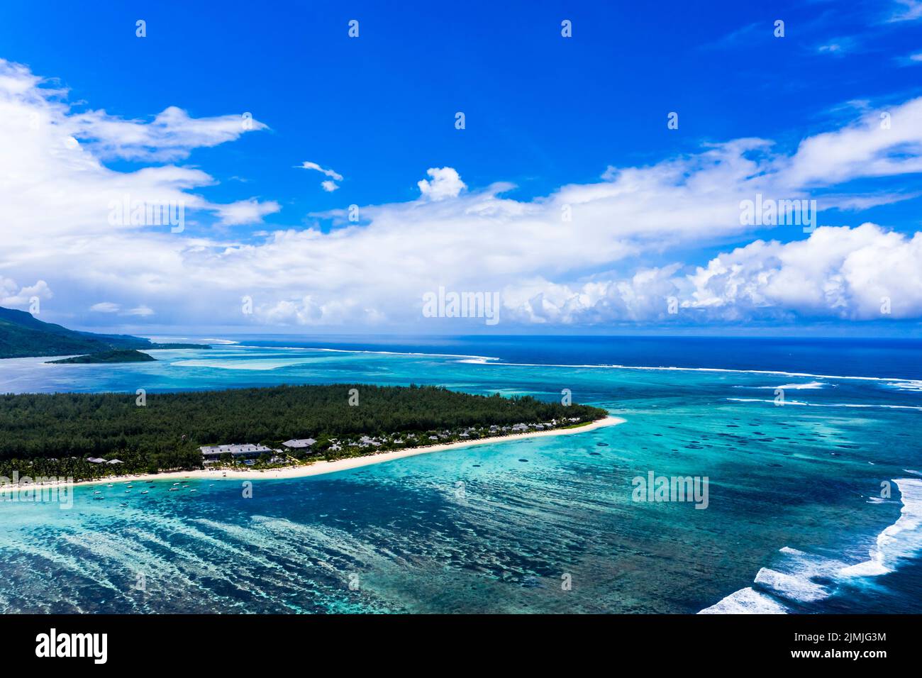 Aerial view, le Morne mountain, Mauritius, Africa Stock Photo - Alamy