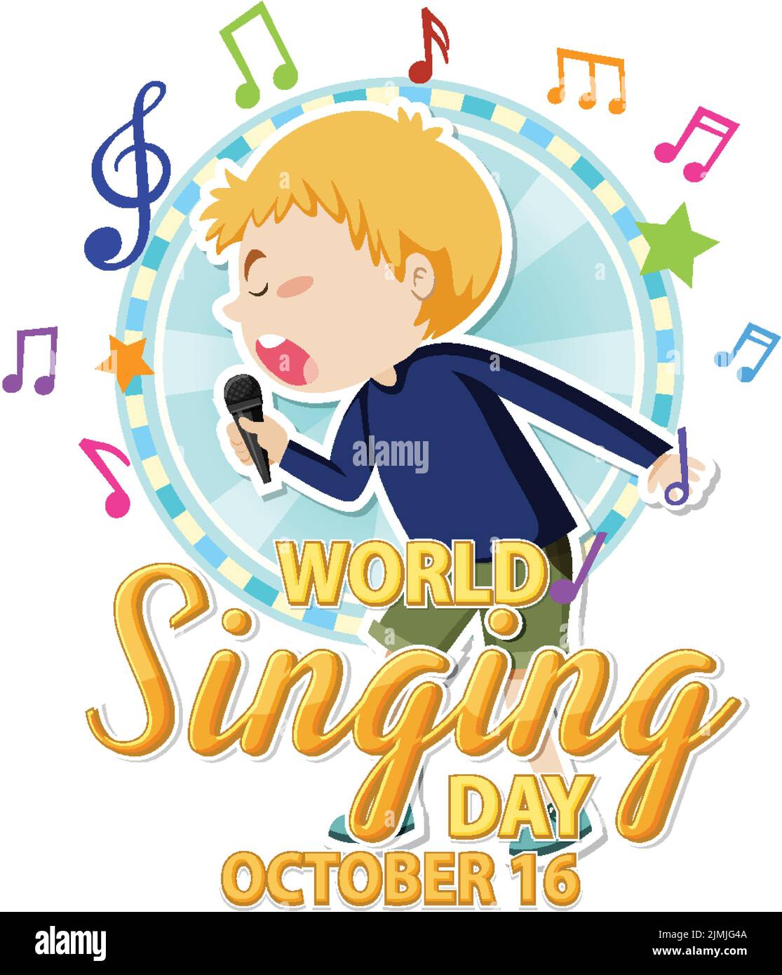 World Singing Day Banner illustration Stock Vector Image & Art - Alamy
