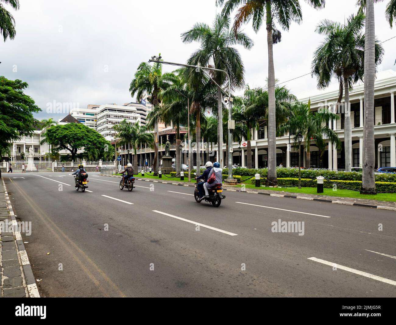 MAURITIUS- PORT LOUIS, 2020, March, 10th, City view of the old town ...