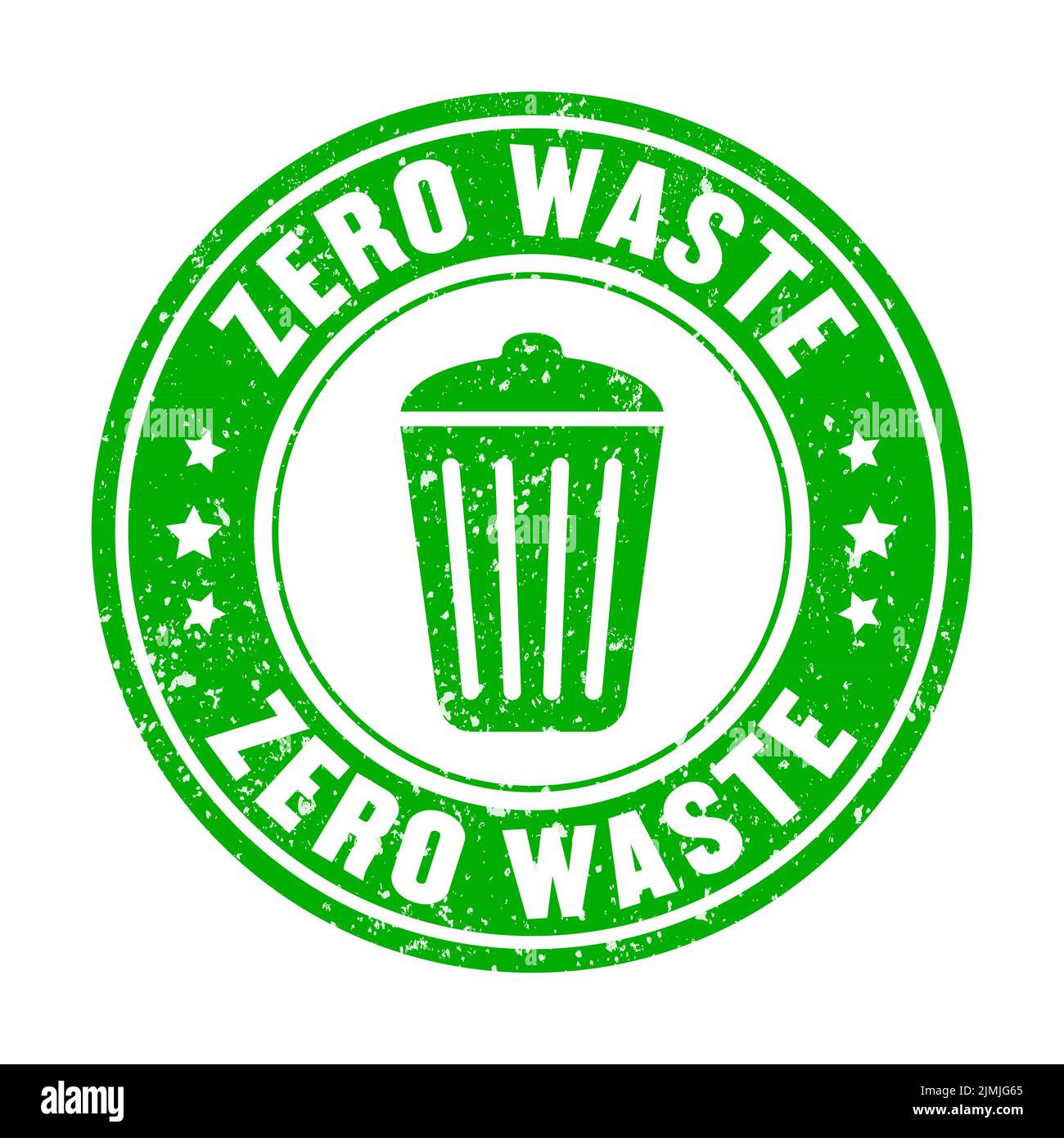 Green stamp zero waste isolated on white background Stock Vector Image ...