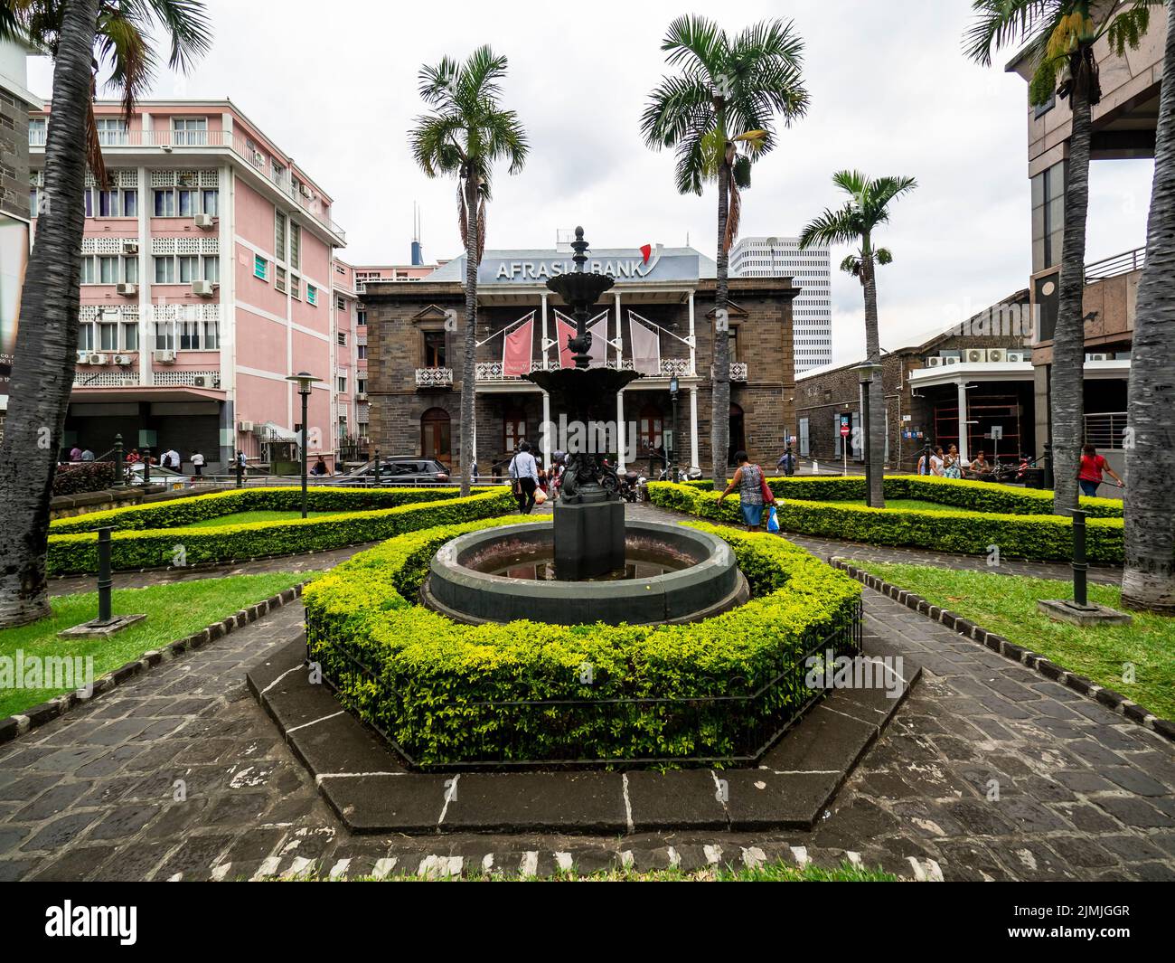 MAURITIUS- PORT LOUIS, 2020, March, 10th, City view of the old town ...