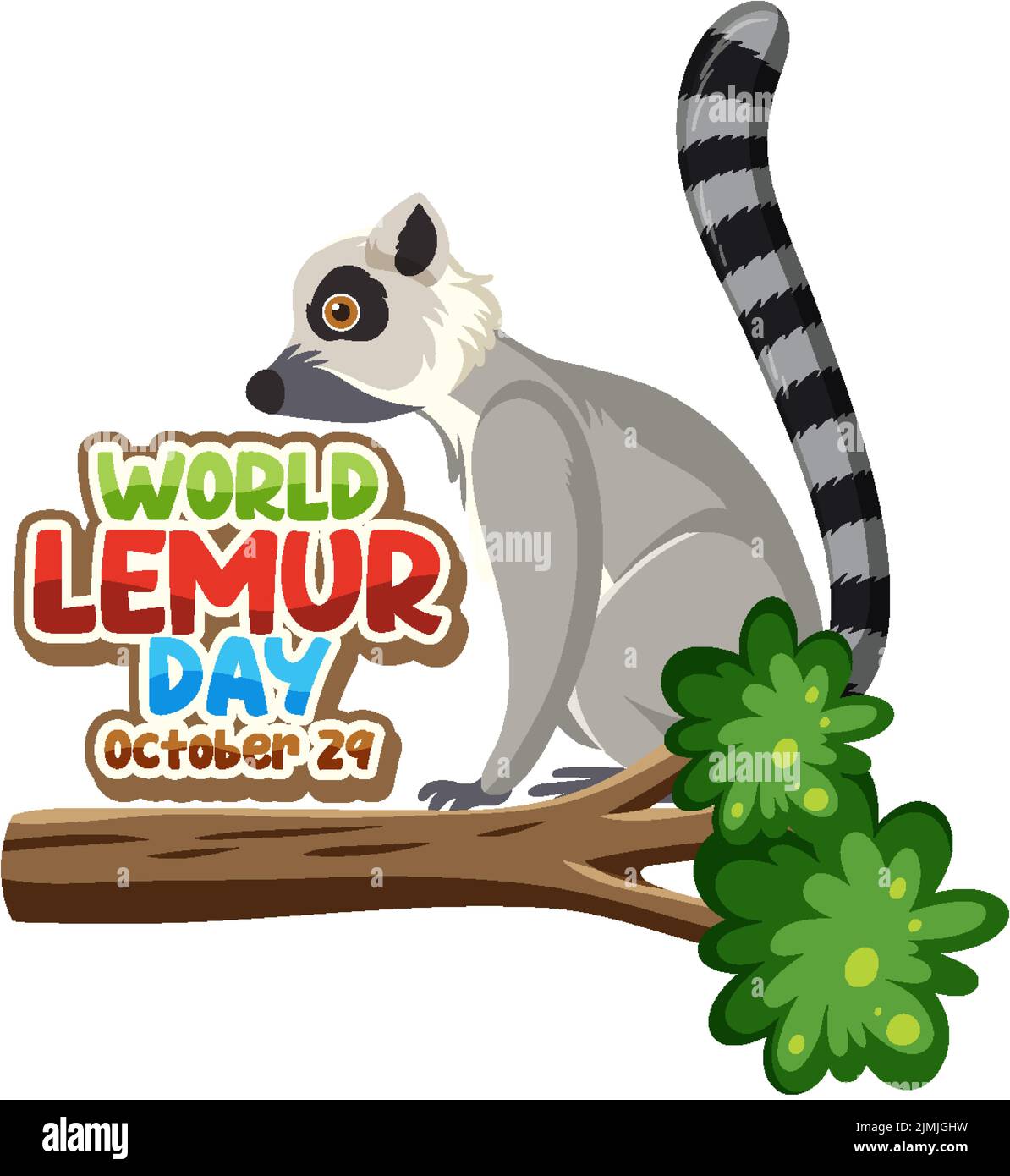 World Lemur Day Poster Design illustration Stock Vector Image & Art - Alamy