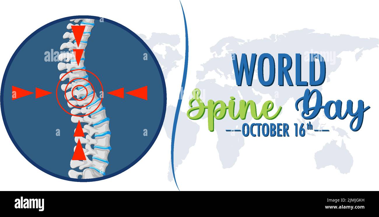 World Spine Day Banner Design illustration Stock Vector Image & Art - Alamy