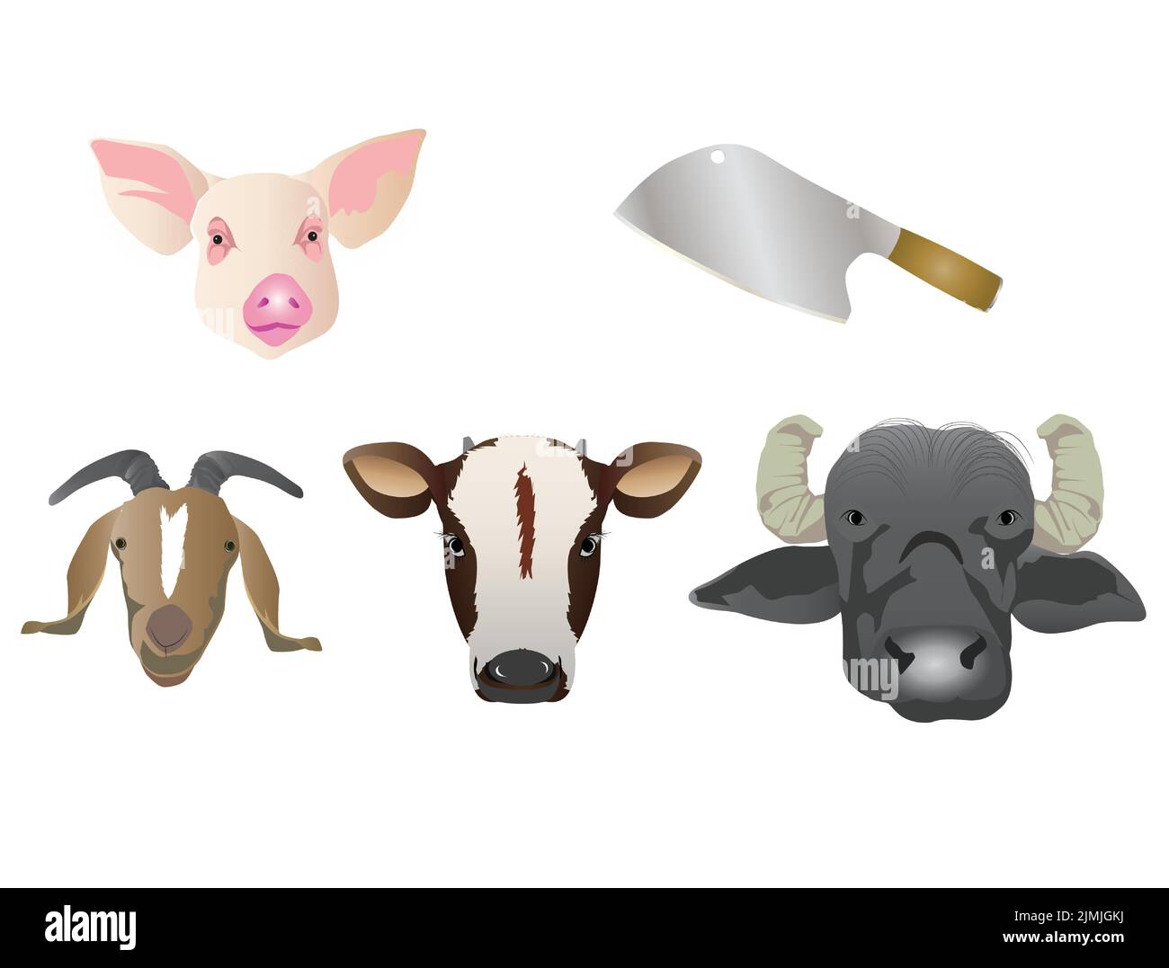 Slaughtering animals Stock Vector Images - Alamy
