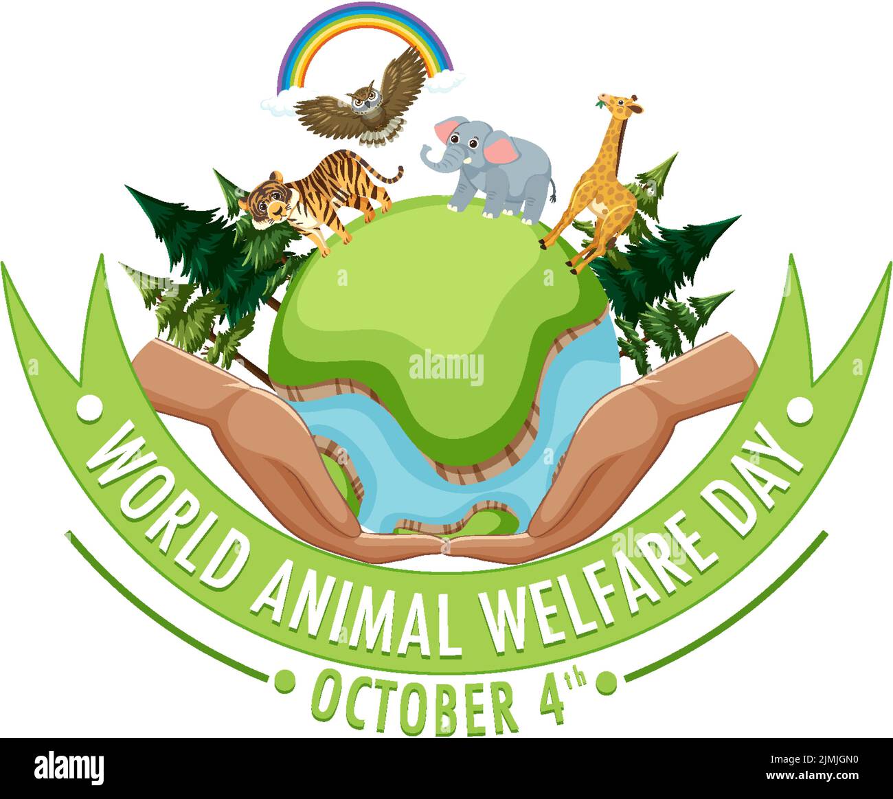 World Animal Welfare Day Concept Vector illustration Stock Vector Image ...