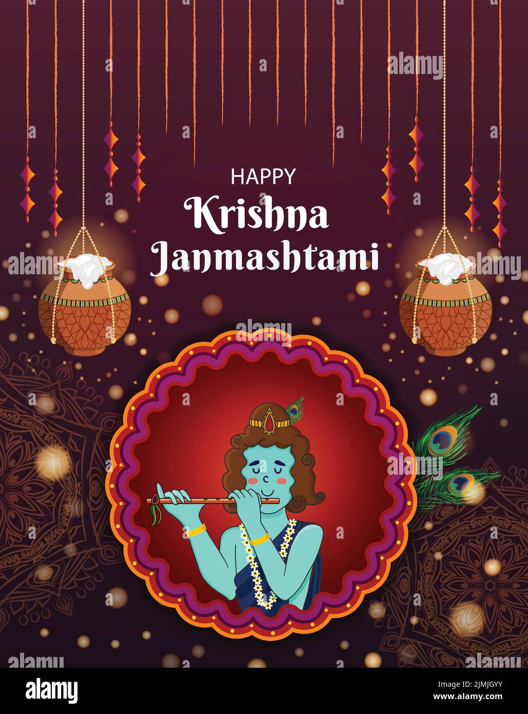 Invite krishna Stock Vector Images - Alamy