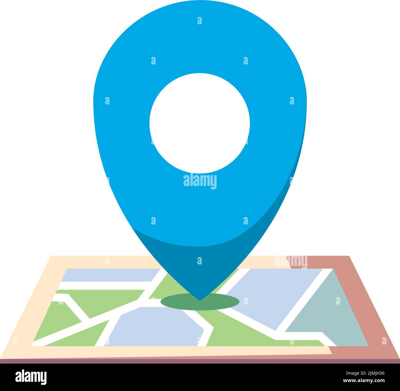 flat location pin and map Stock Vector Image & Art - Alamy