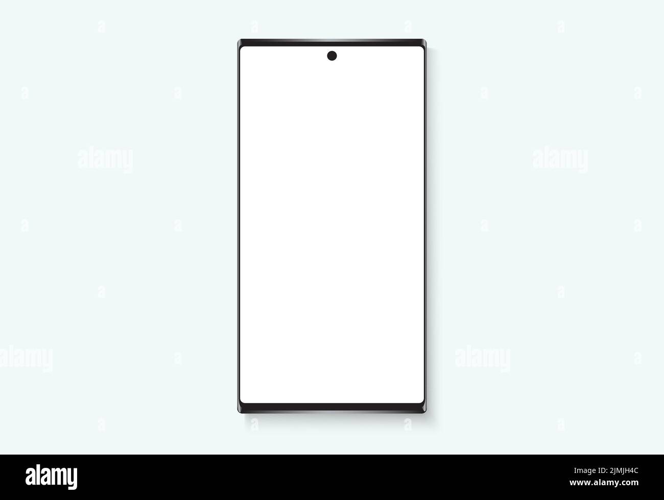 Slim Bezel Modern Smartphone Device White Blank Display Mockup ...