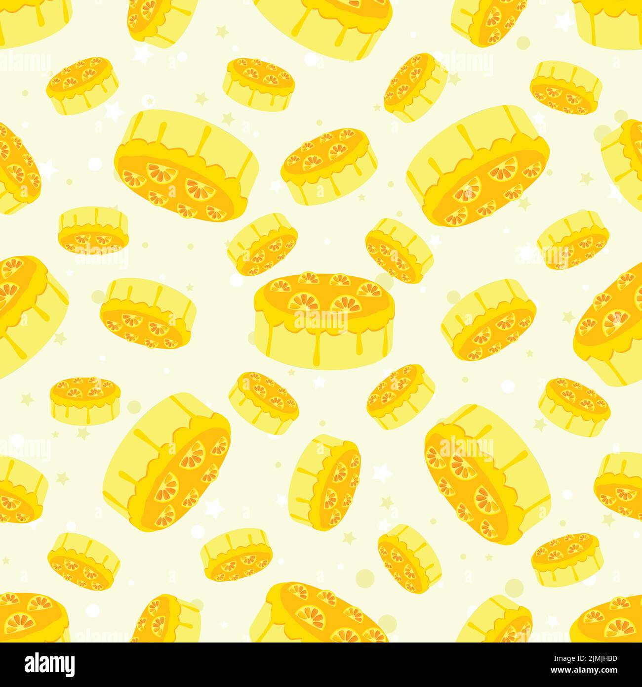 Yellow cake seamless wallpaper Stock Vector Image & Art - Alamy