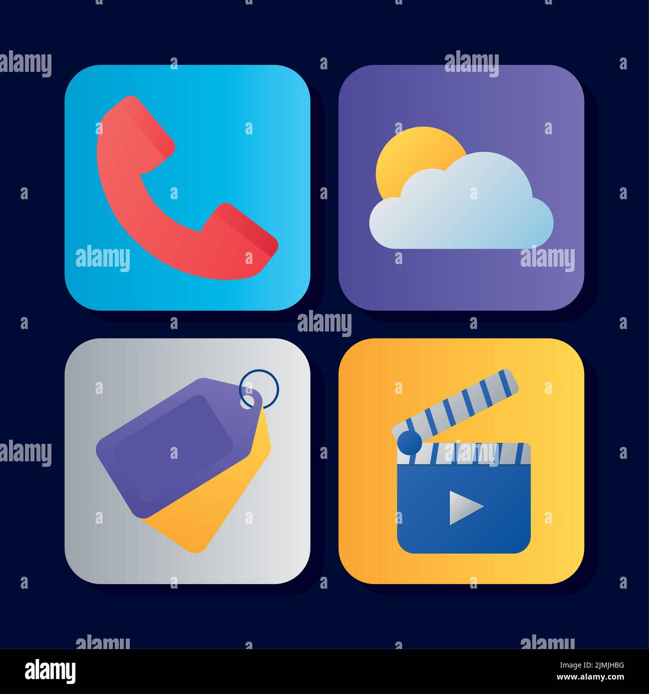 app icon collection Stock Vector Image & Art - Alamy