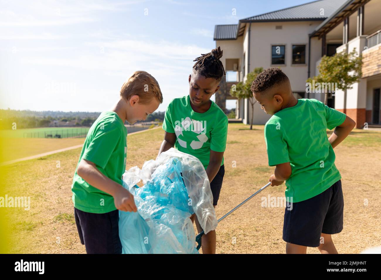 Recycling school team hi-res stock photography and images - Alamy