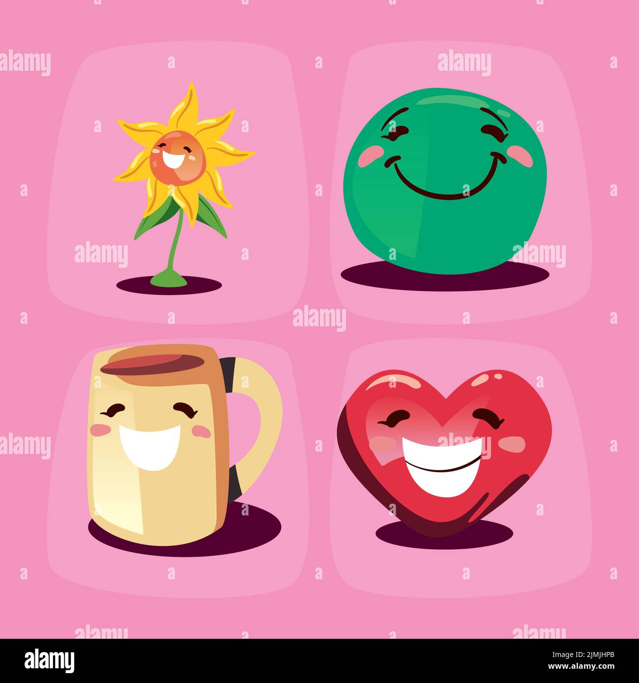 flat smile day icons Stock Vector Image & Art - Alamy