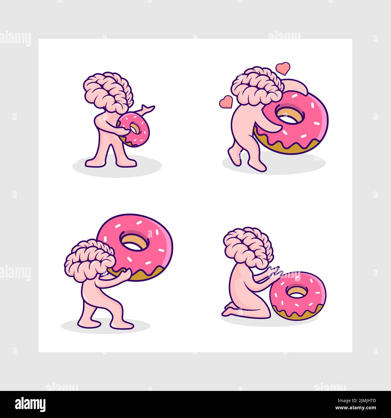 A vector design of a set of a brain with hands and legs Stock Vector ...