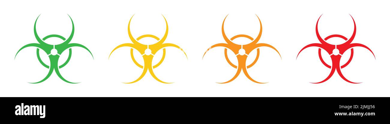 Biohazard symbol with biosafety level vector illustration. Biohazard ...
