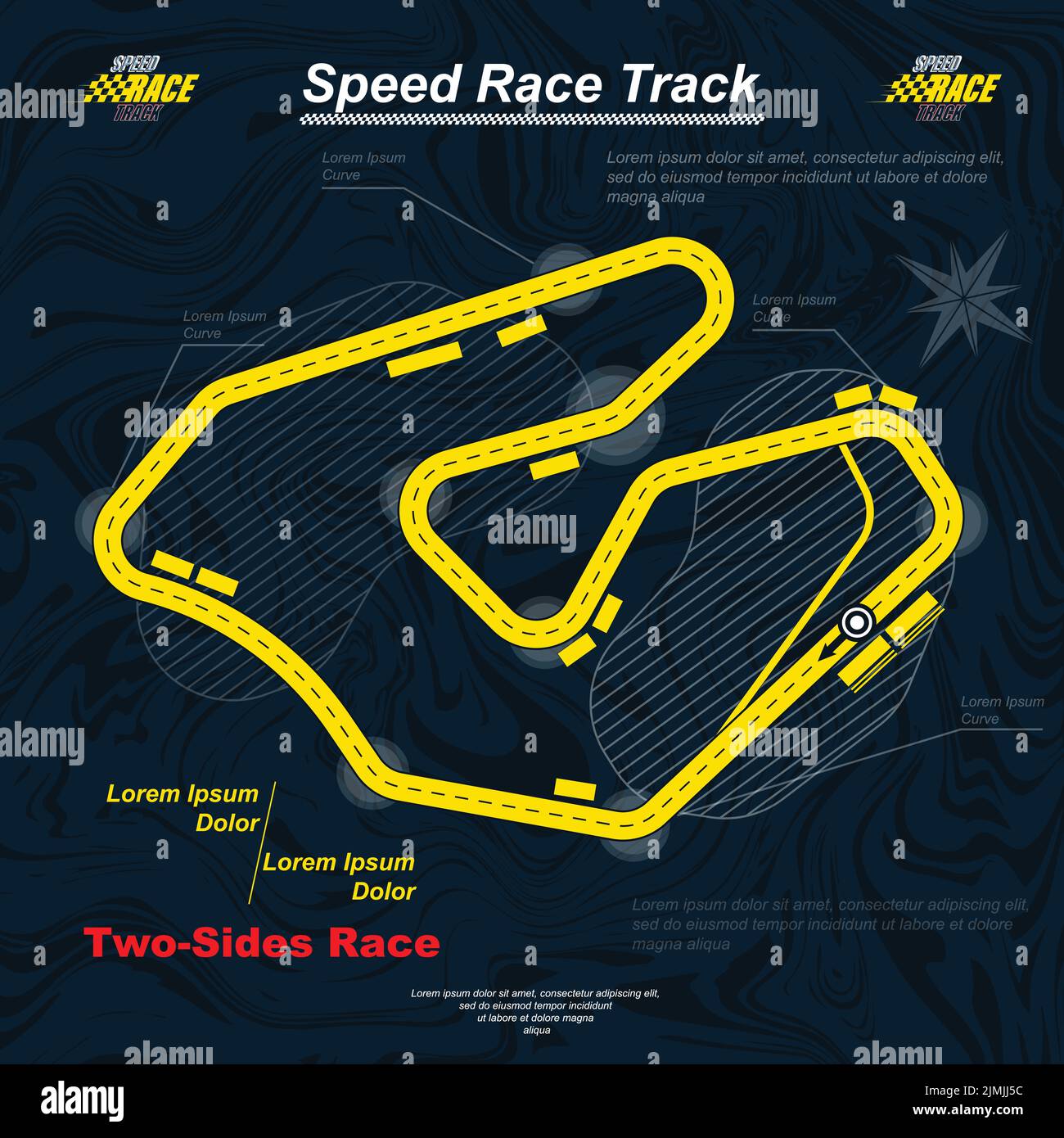 Dark blue and yellow colour race way Stock Vector Image & Art - Alamy