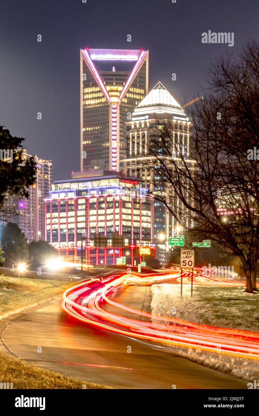 Downtown Charlotte North Carolina USA at Sunrise Stock Photo - Alamy