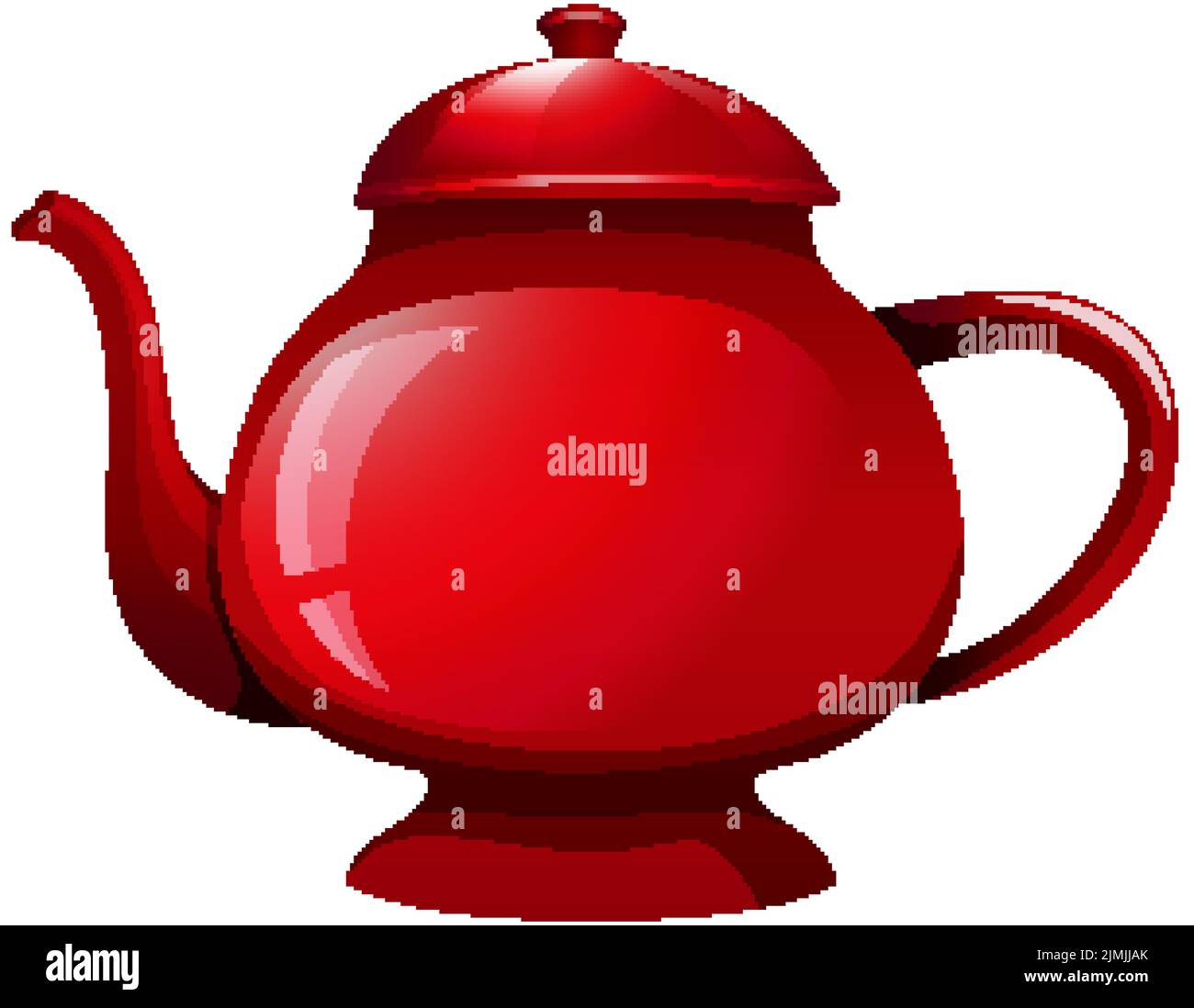 A red kettle isolated illustration Stock Vector Image & Art - Alamy