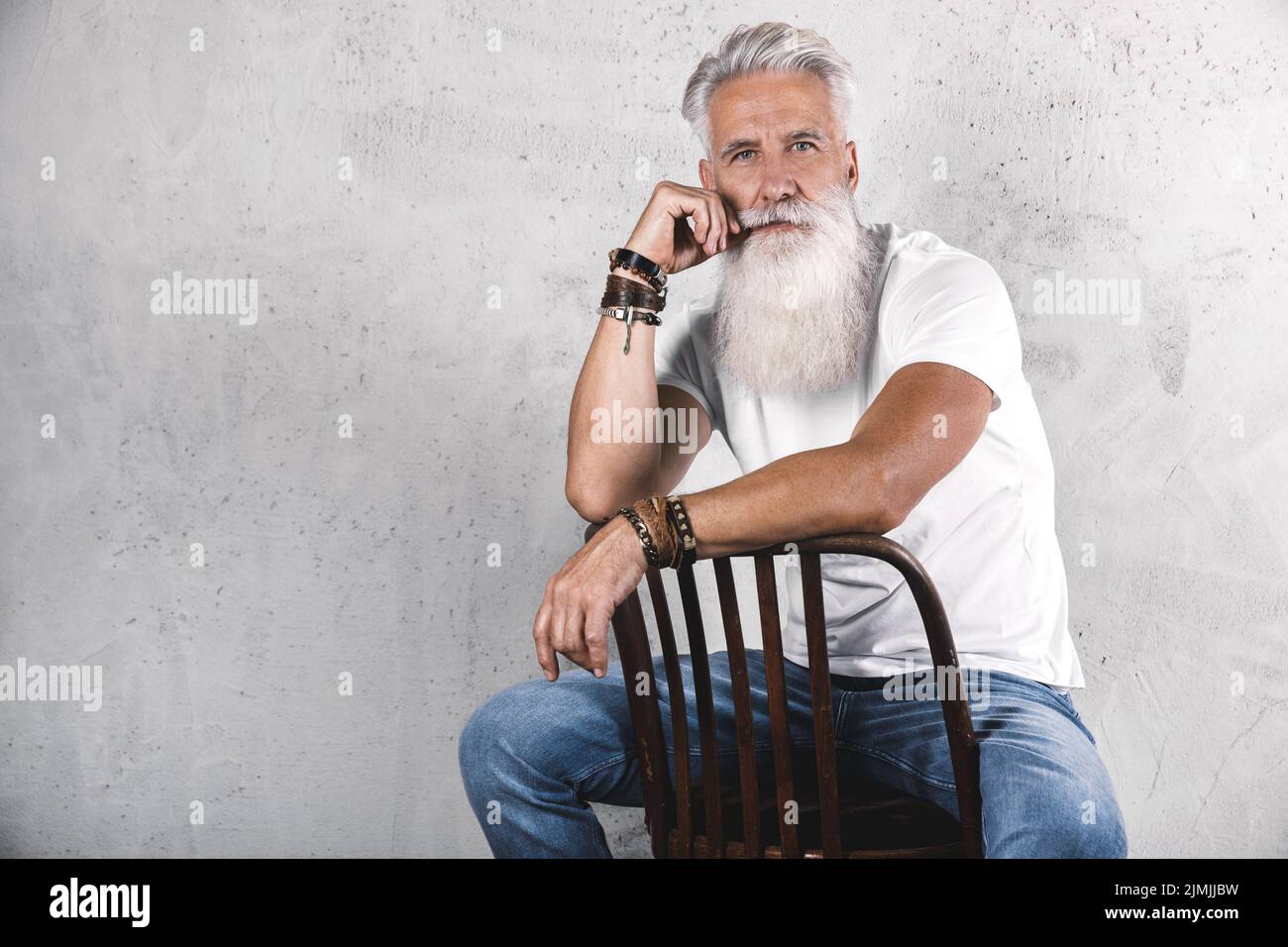 Handsome old man studio hi-res stock photography and images - Alamy