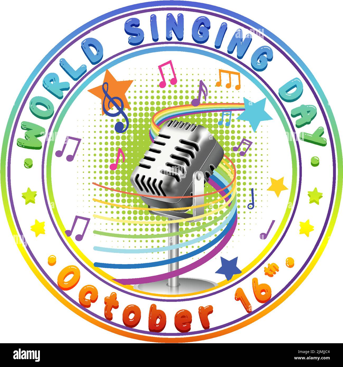 World Singing Day Poster Design illustration Stock Vector Image & Art ...